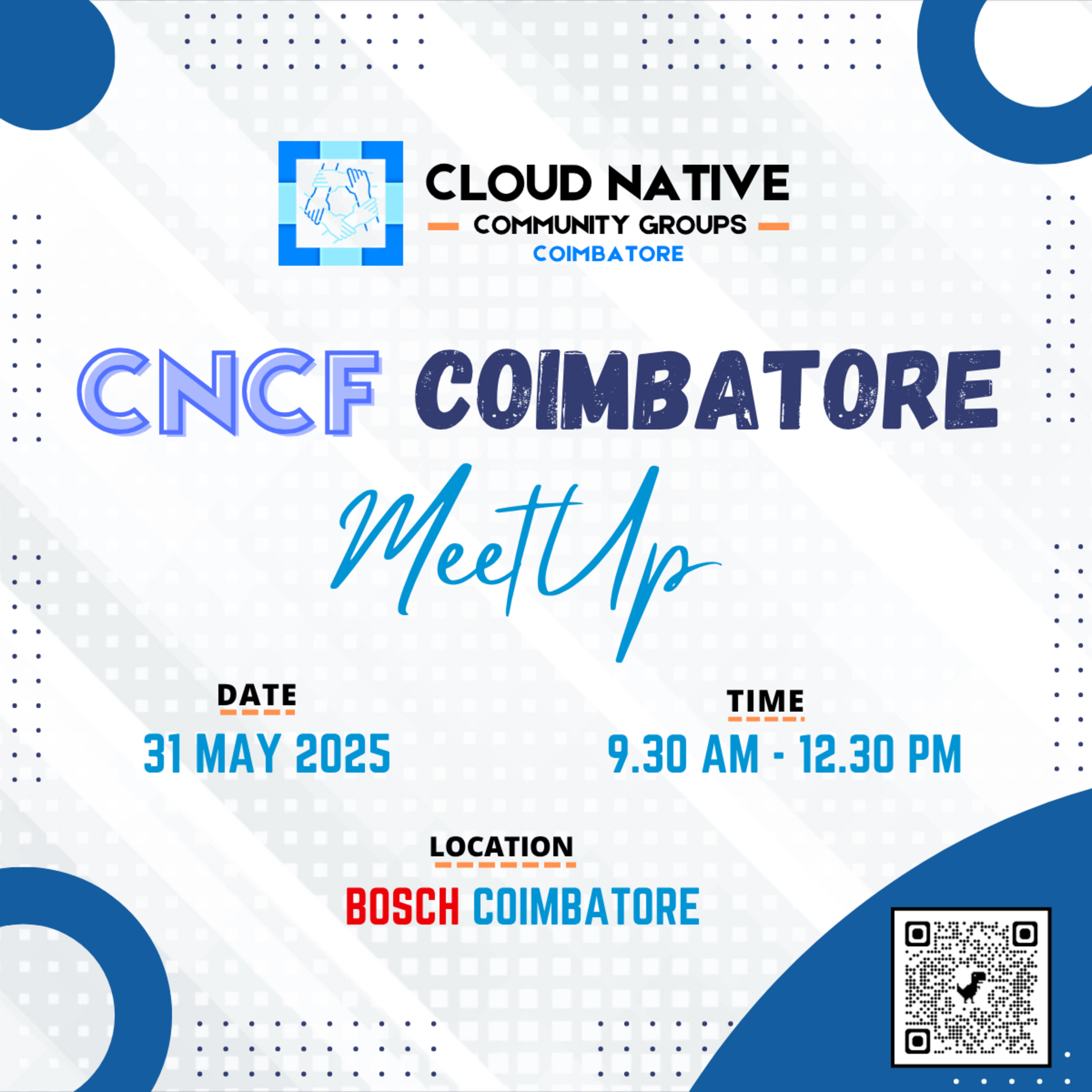 See Cloud Native Coimbatore - May 2025 Meetup at CNCF Cloud Native Coimbatore